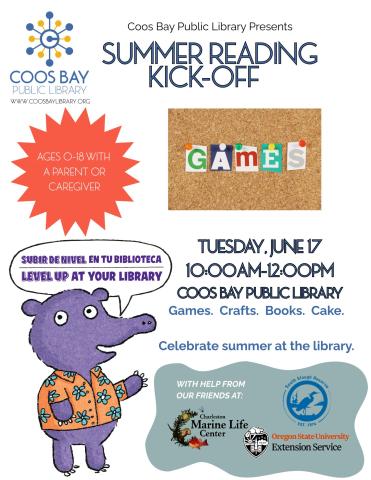 SRP 2025: Summer Reading Kick-Off | Coos Bay Public Library